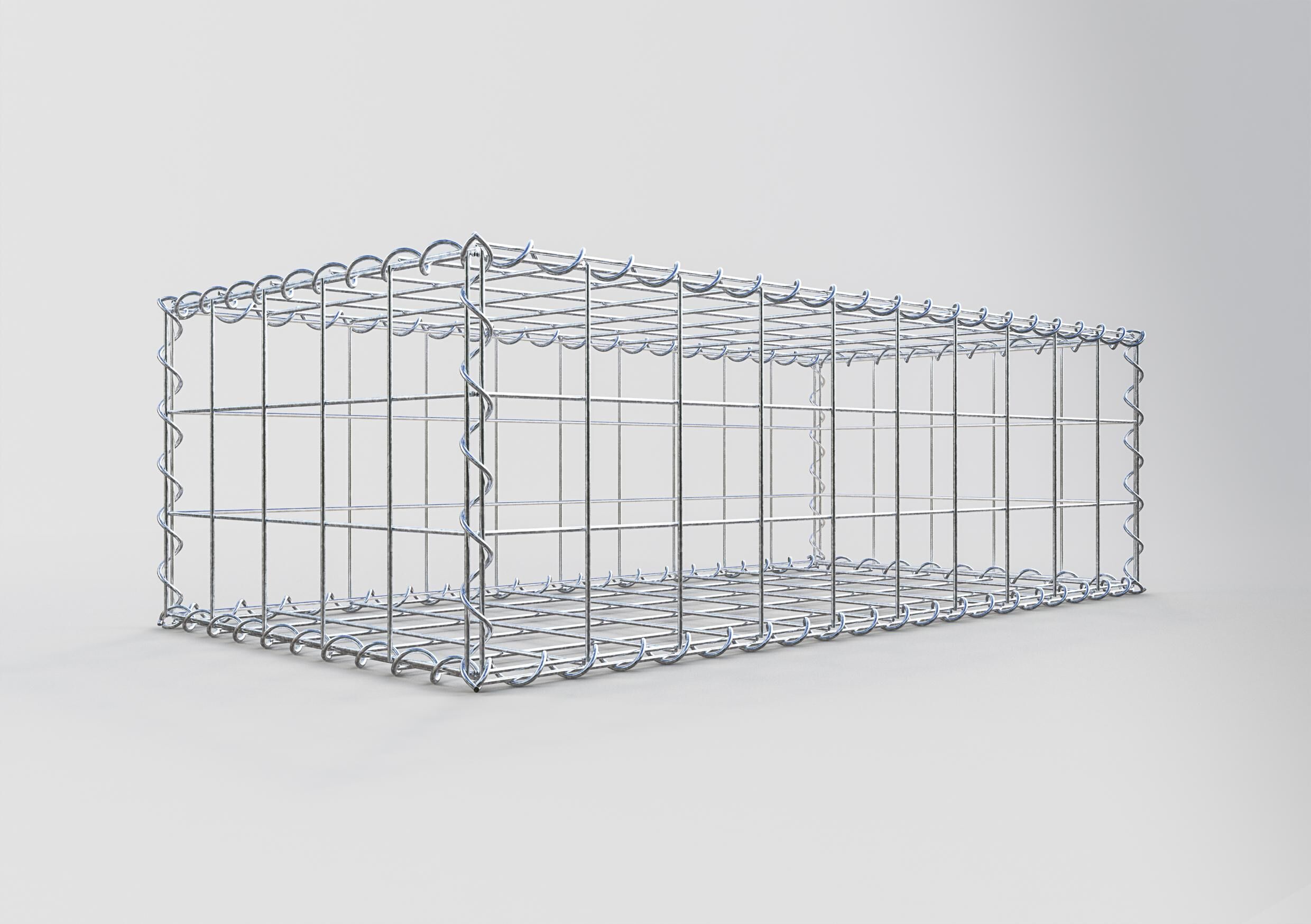 GABIONA - Gabione 100 cm x 30 cm x 50 cm (L x H x T), Maschenweite 10 cm x 10 cm, Spirale