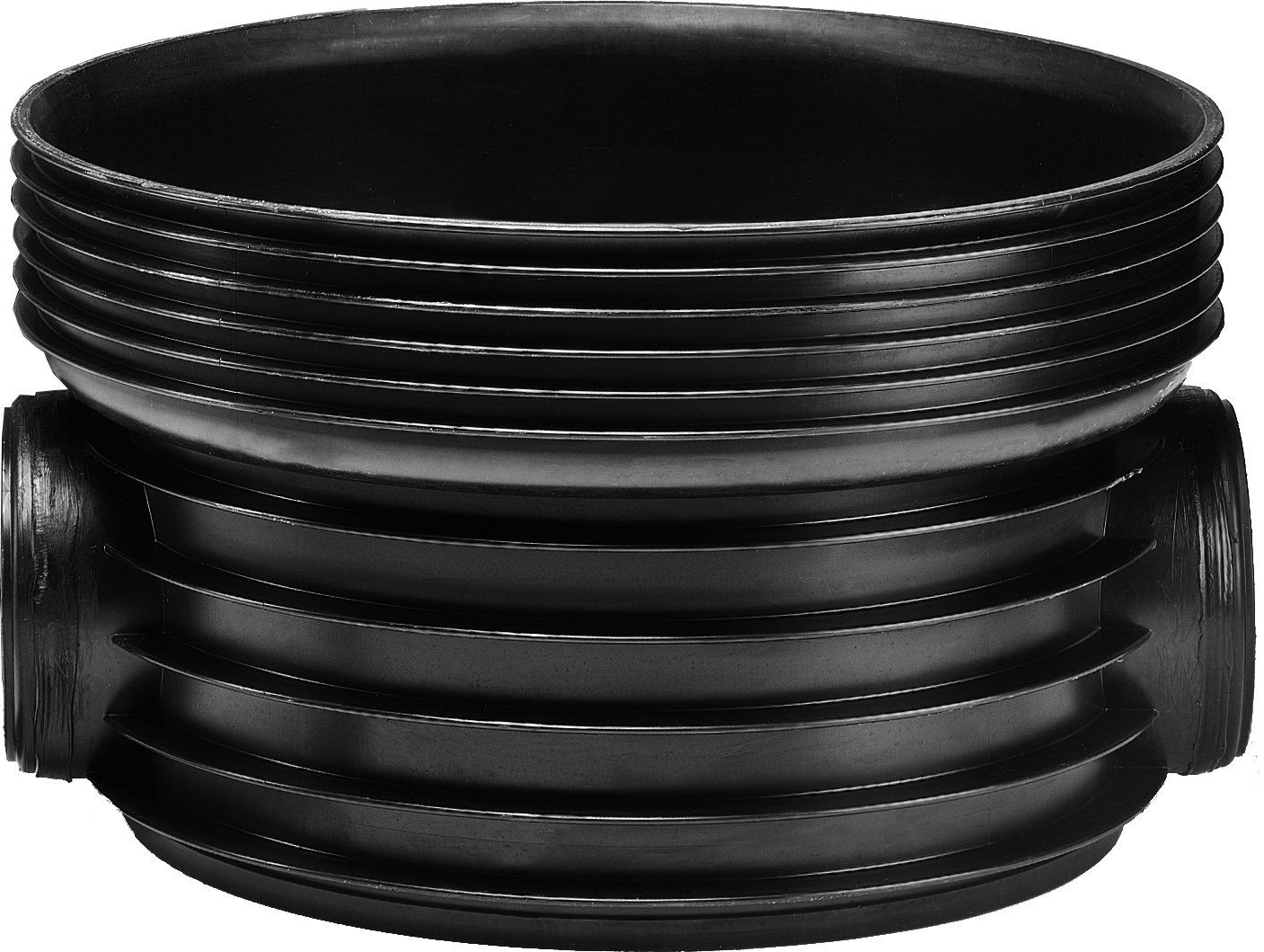 ROMOLD Kontrollschacht DN 600, Schachtboden mit 2 Zuläufen bei 90° und ...