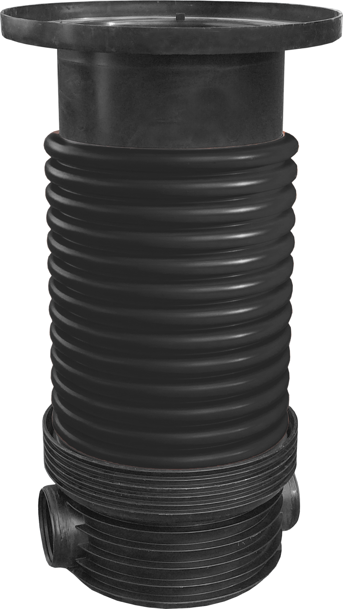 ROMOLD Kontrollschacht DN 600, Schachtboden mit abgewinkeltem Gerinne, Gelenkmuffe DN/OD 160, H ...